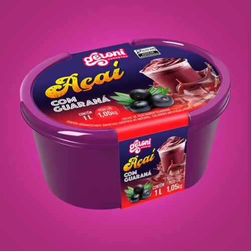 Açaí Tradicional 1,05 Litros - Geloni Sorvetes