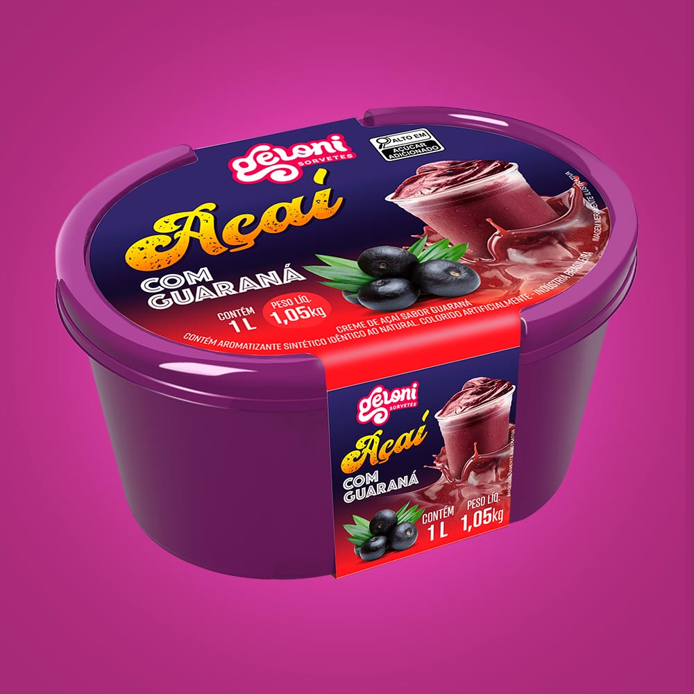 Açaí Tradicional 1,05 Litros - Geloni Sorvetes